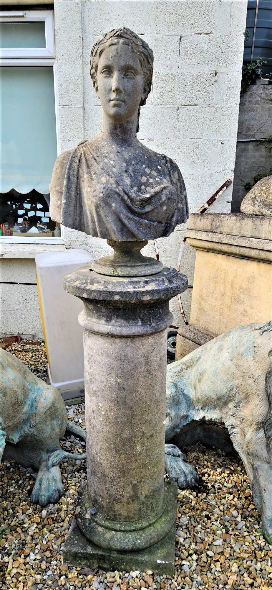 Lady Bust On Plinth SOLD - Moy Antiques