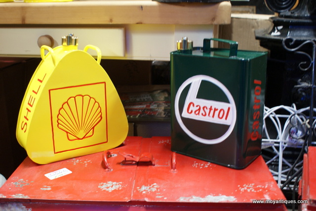 Oil Drums -Shell and Castrol - Moy Antiques