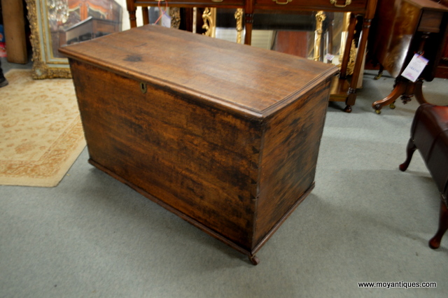 Old Oak Trunk SOLD - Moy Antiques