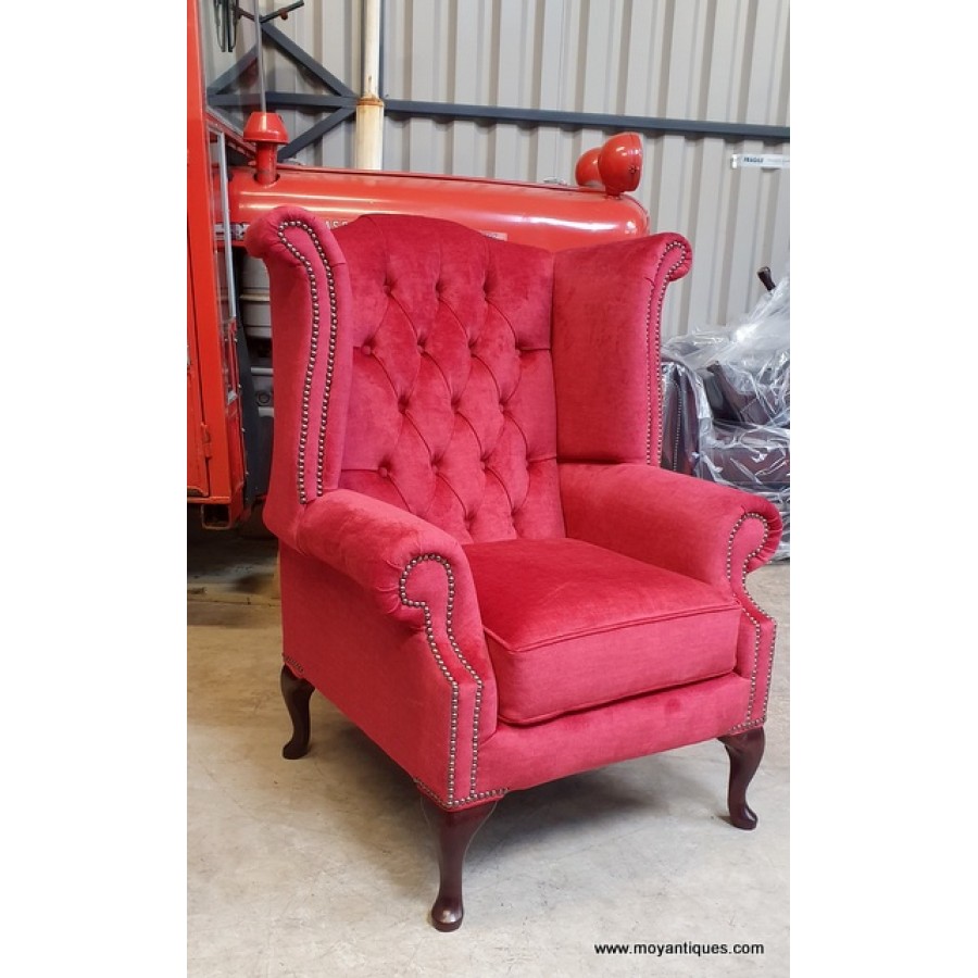Chesterfield Queen Ann Romance Ruby - Moy Antiques