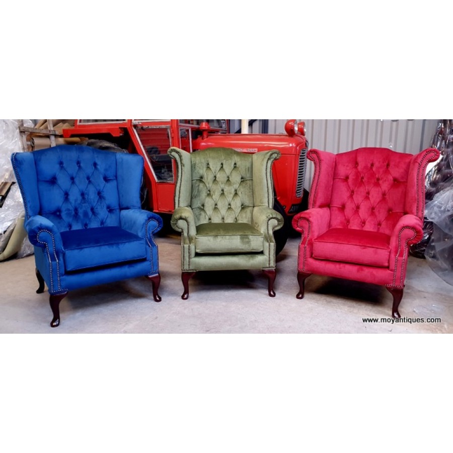 Chesterfield Queen Ann Romance Ruby - Moy Antiques