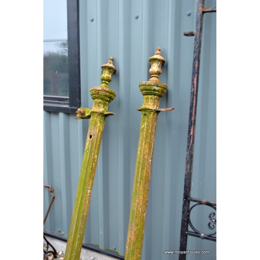 Georgian Cast Iron Gate Posts RESERVED - Moy Antiques