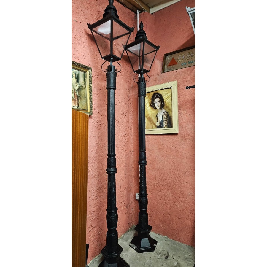 Cast Iron Ladder Bar Street Lights - Moy Antiques
