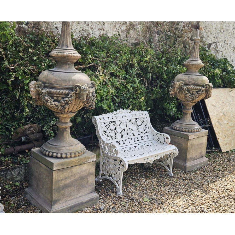 Rams Head Finials/Urns - Moy Antiques