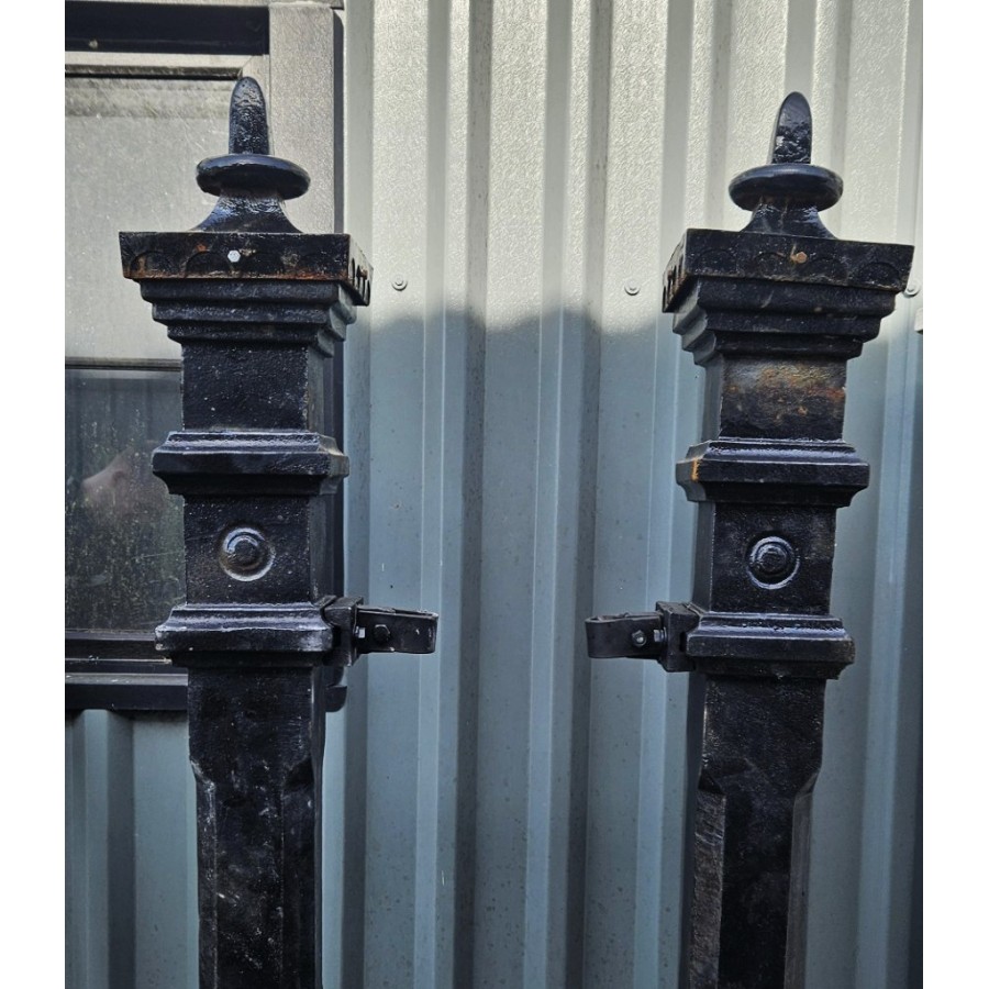 Cast Iron Gate Piers Heavy - Moy Antiques