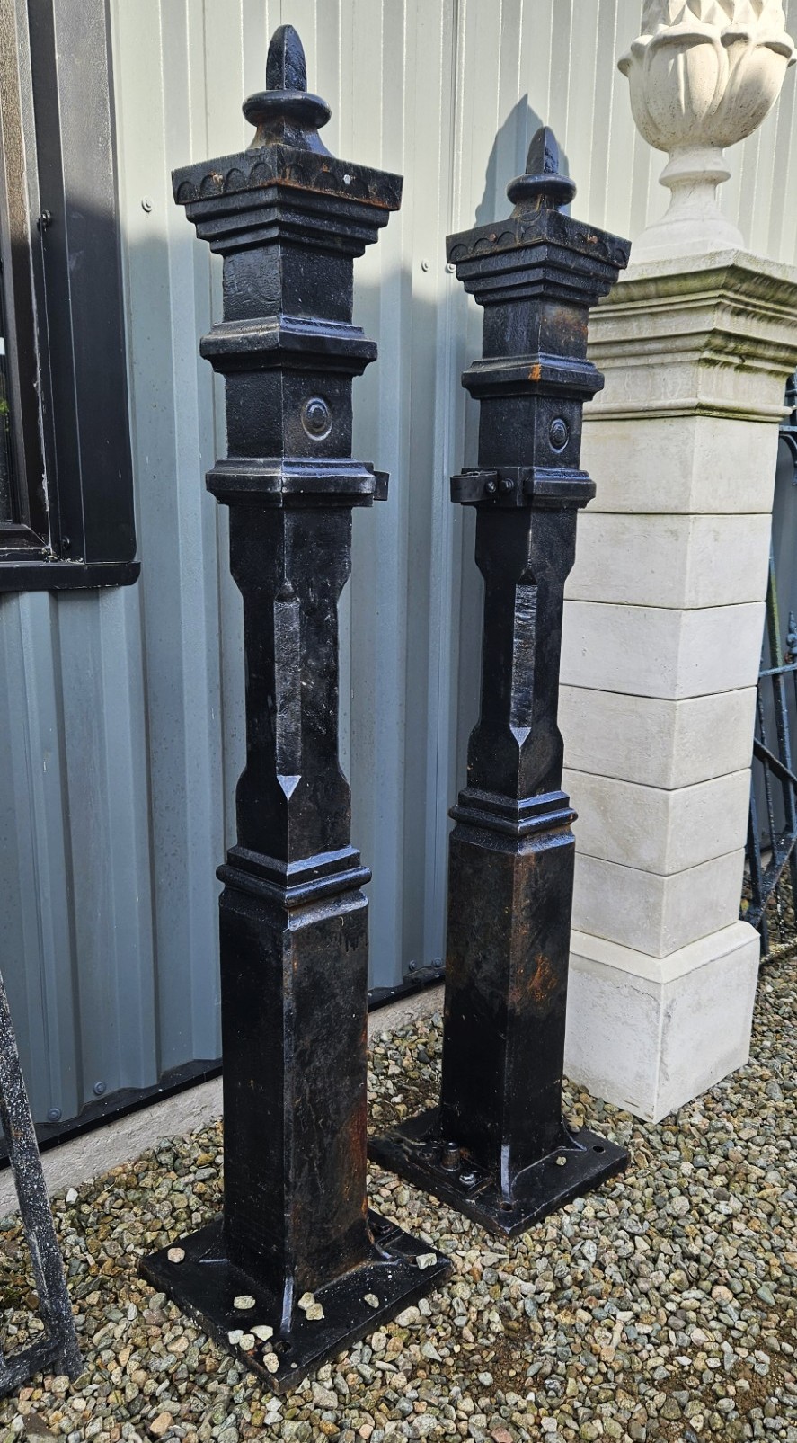 Cast Iron Gate Piers Heavy - Moy Antiques