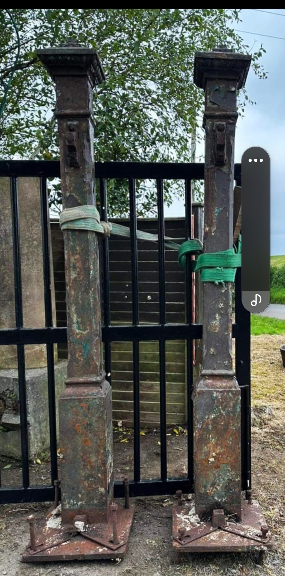 Cast Iron Gate Piers NOW SOLD - Moy Antiques